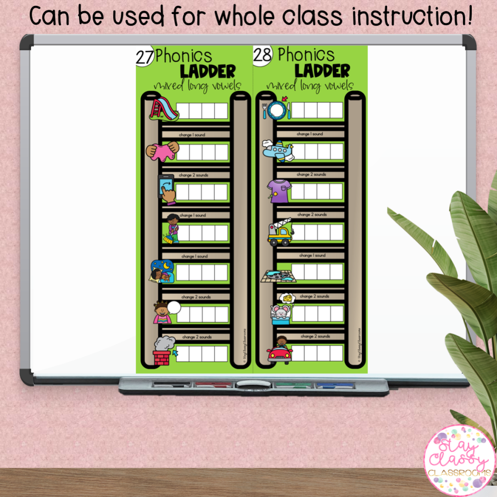 Long Vowel Phonics Ladders - Stay Classy Classrooms