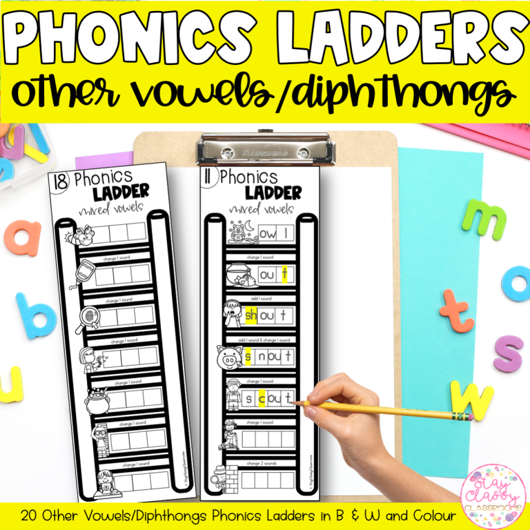 Other Vowels/Diphthongs Phonics Ladders - Stay Classy Classrooms
