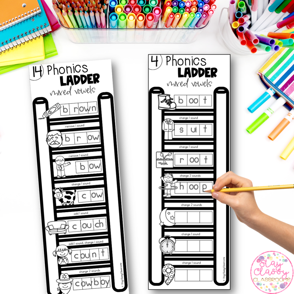 Other Vowels/Diphthongs Phonics Ladders - Stay Classy Classrooms