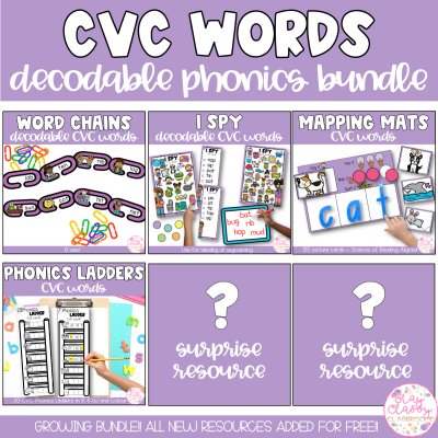 CVC Word Phonics Ladders - Stay Classy Classrooms