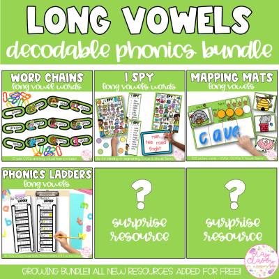 Long Vowel Phonics Ladders - Stay Classy Classrooms