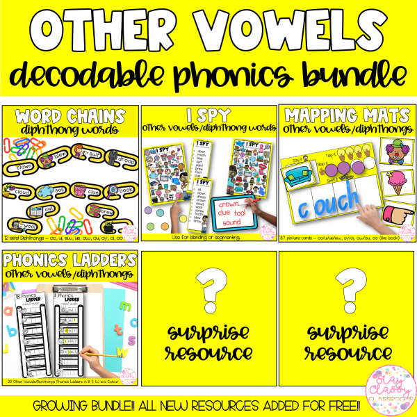 Other Vowels/Diphthongs Phonics Ladders - Stay Classy Classrooms