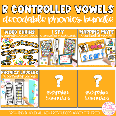 R Controlled Vowels Phonics Ladders - Stay Classy Classrooms