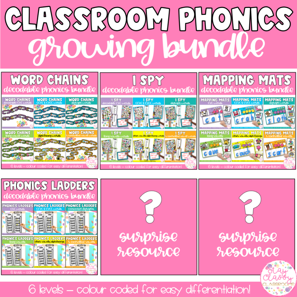 Other Vowels/Diphthongs Phonics Ladders - Stay Classy Classrooms