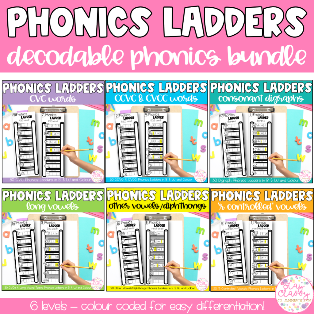 Other Vowels/Diphthongs Phonics Ladders - Stay Classy Classrooms