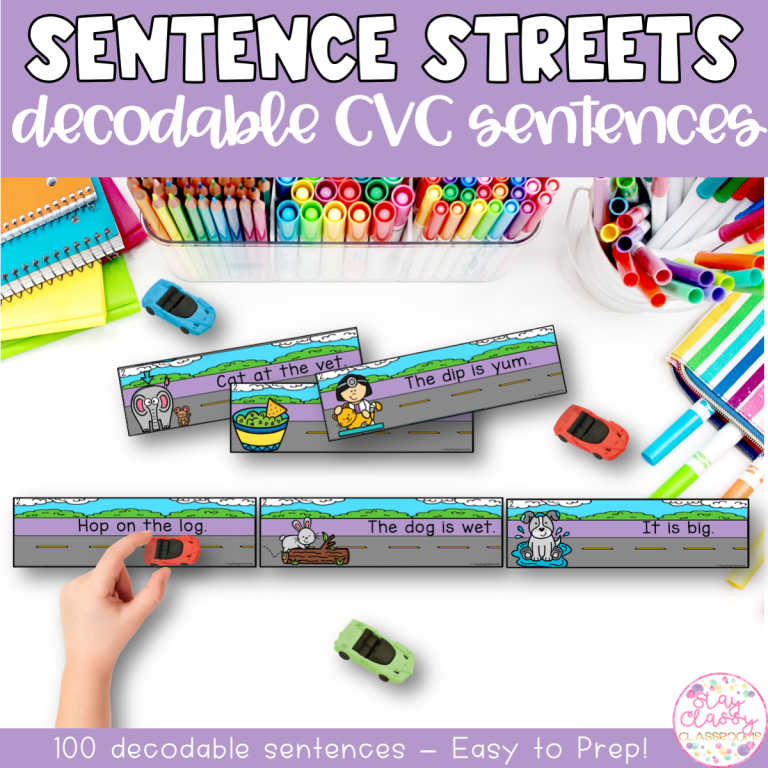CVC Words Decodable Phonics BUNDLE - Stay Classy Classrooms