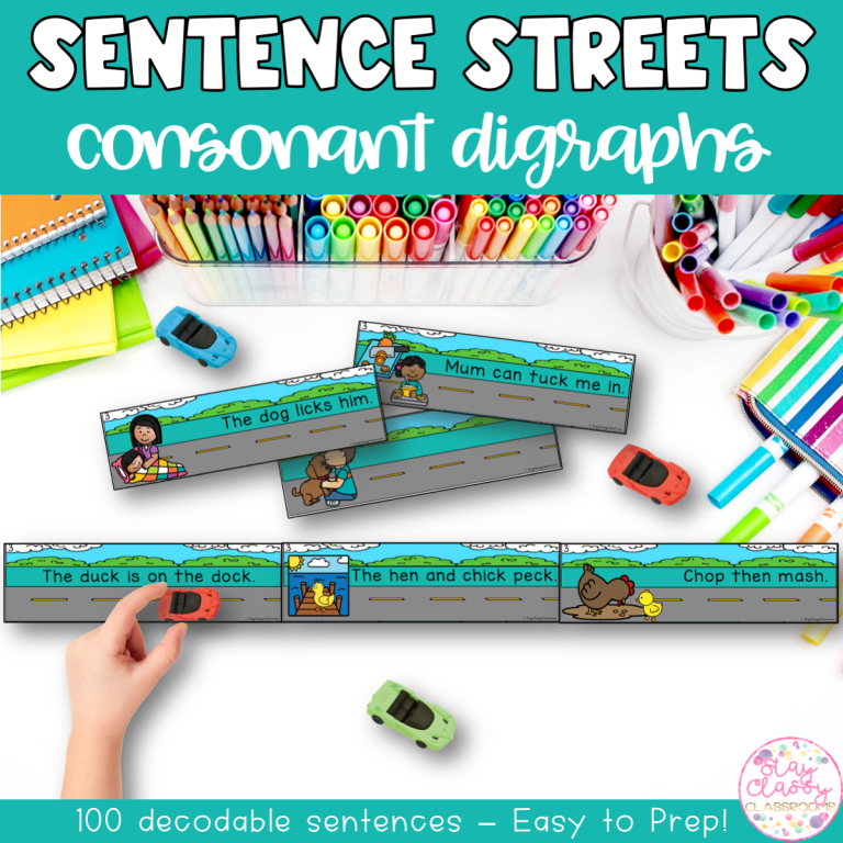 Consonant Digraph Sentence Streets - Stay Classy Classrooms