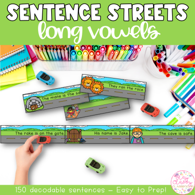 Long Vowel Words Decodable Phonics BUNDLE - Stay Classy Classrooms