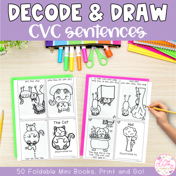 CVC Words Decodable Phonics BUNDLE - Stay Classy Classrooms