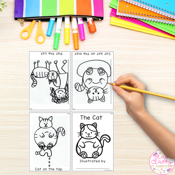 CVC Decode and Draw Mini Books - Stay Classy Classrooms