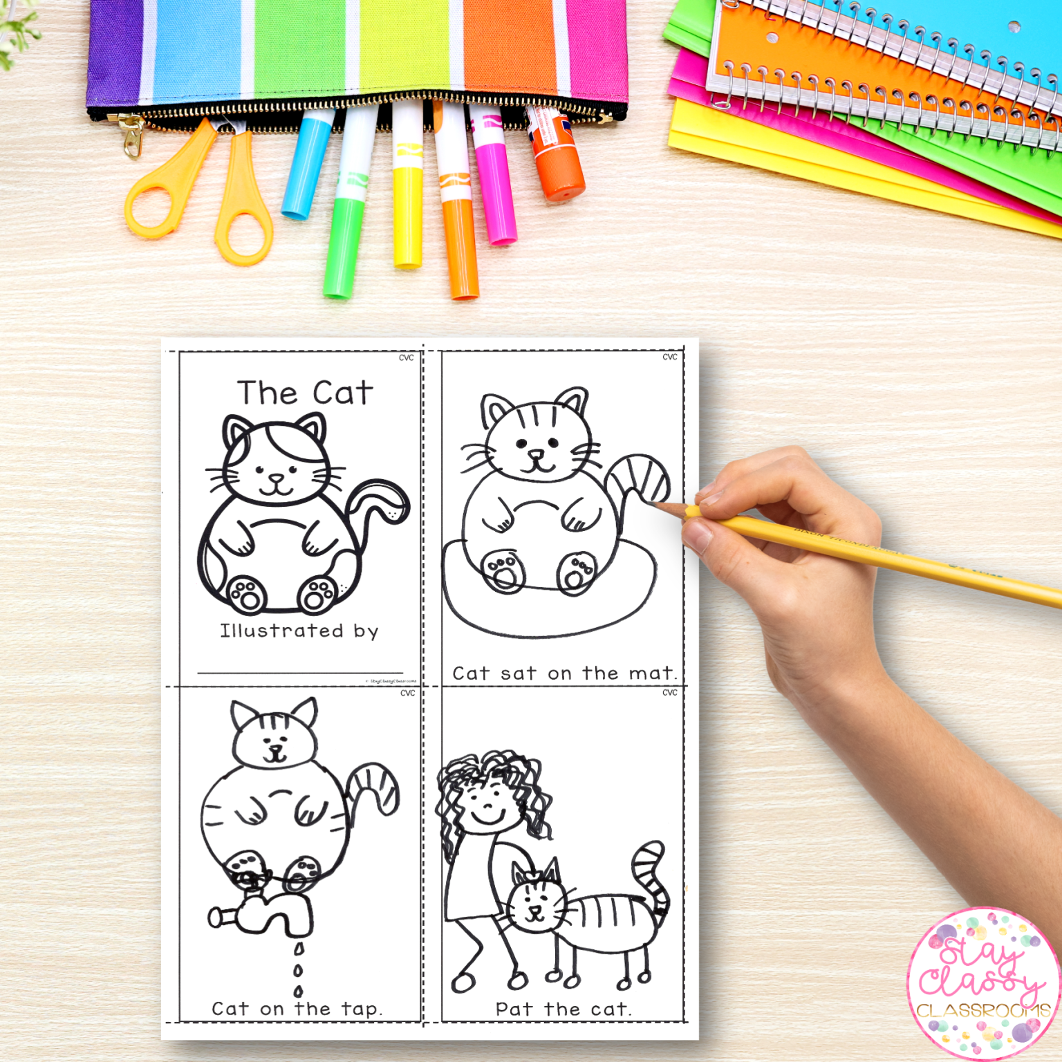 Decode and Draw Mini Books Decodable Phonics BUNDLE - Stay Classy ...