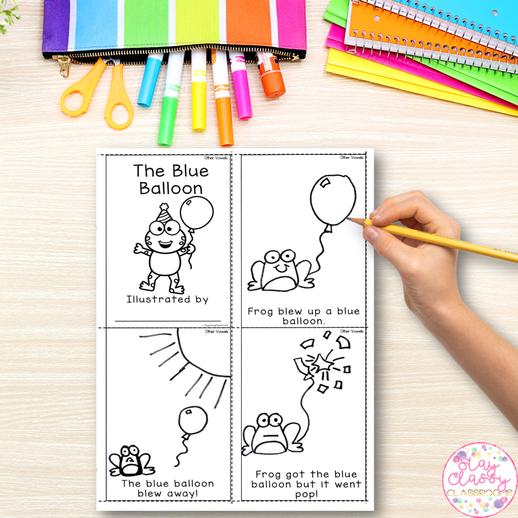 Other Vowels/Diphthongs Decode and Draw Mini Books - Stay Classy Classrooms