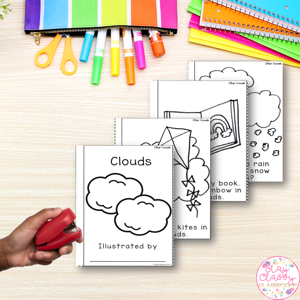 Other Vowels/Diphthongs Decode and Draw Mini Books - Stay Classy Classrooms