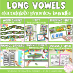 Long Vowel Words Decodable Phonics BUNDLE - Stay Classy Classrooms