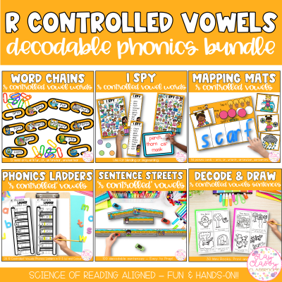 R Controlled Vowel Words Decodable Phonics BUNDLE - Stay Classy Classrooms