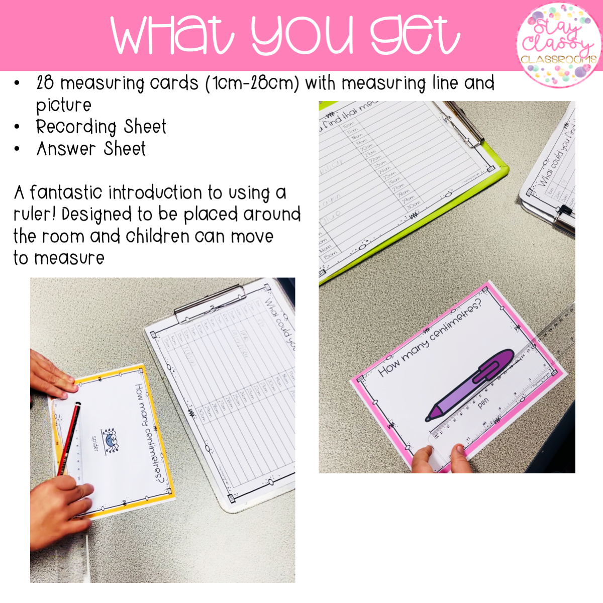 Measuring in cms - Standard Units of Measurement - Stay Classy Classrooms