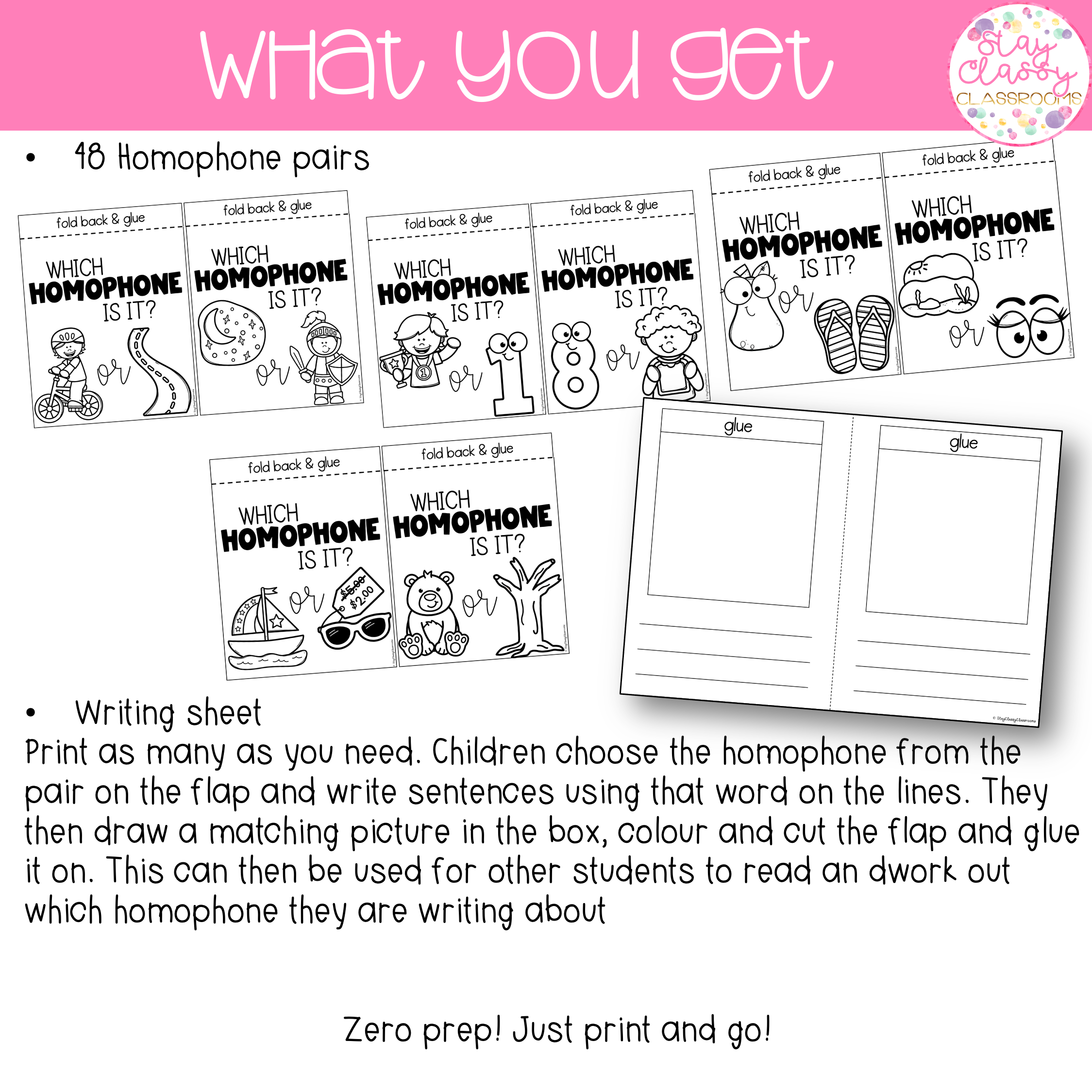 Homophones Lift the Flap Book - Which Homophone? - Stay Classy Classrooms