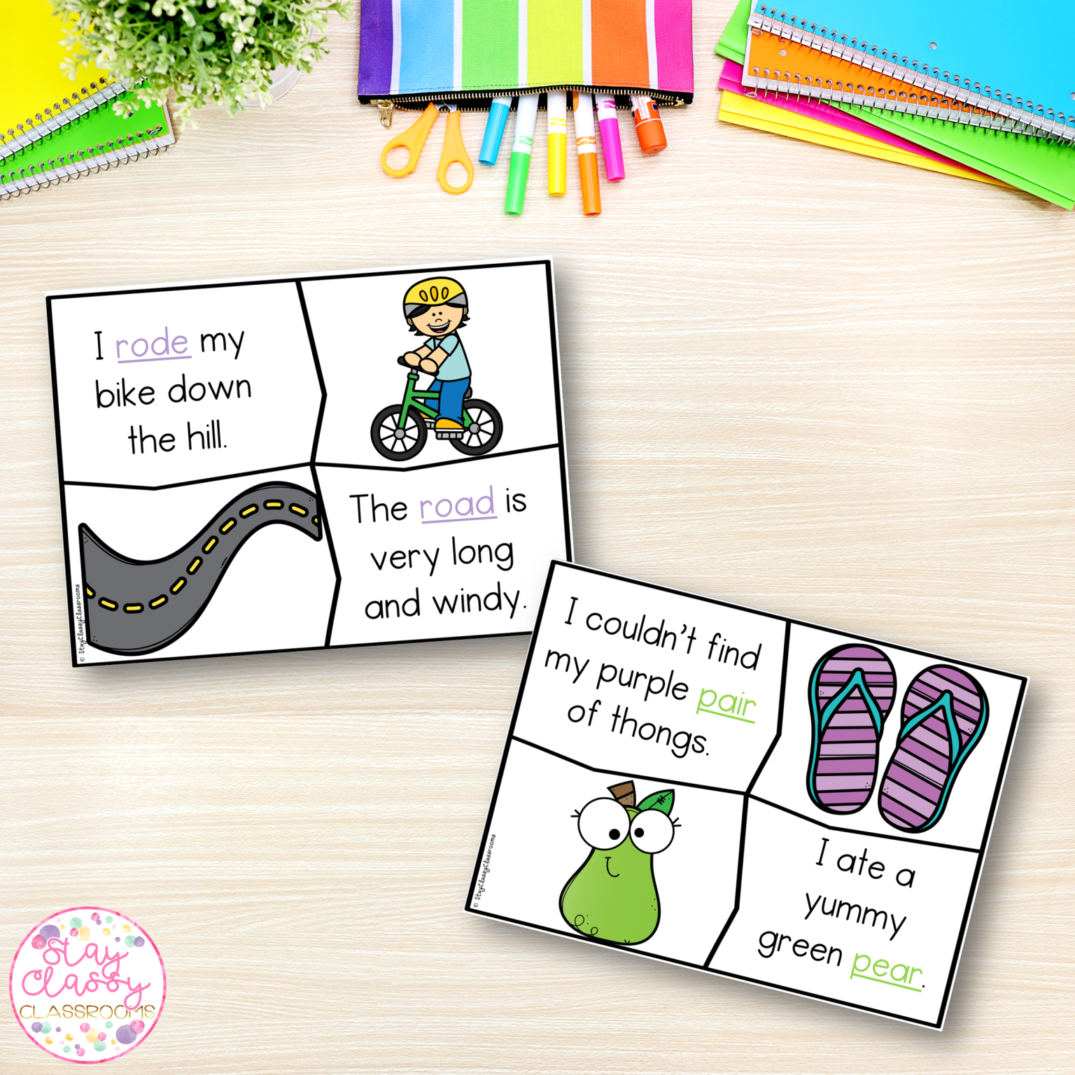 Homophones Puzzles - Stay Classy Classrooms