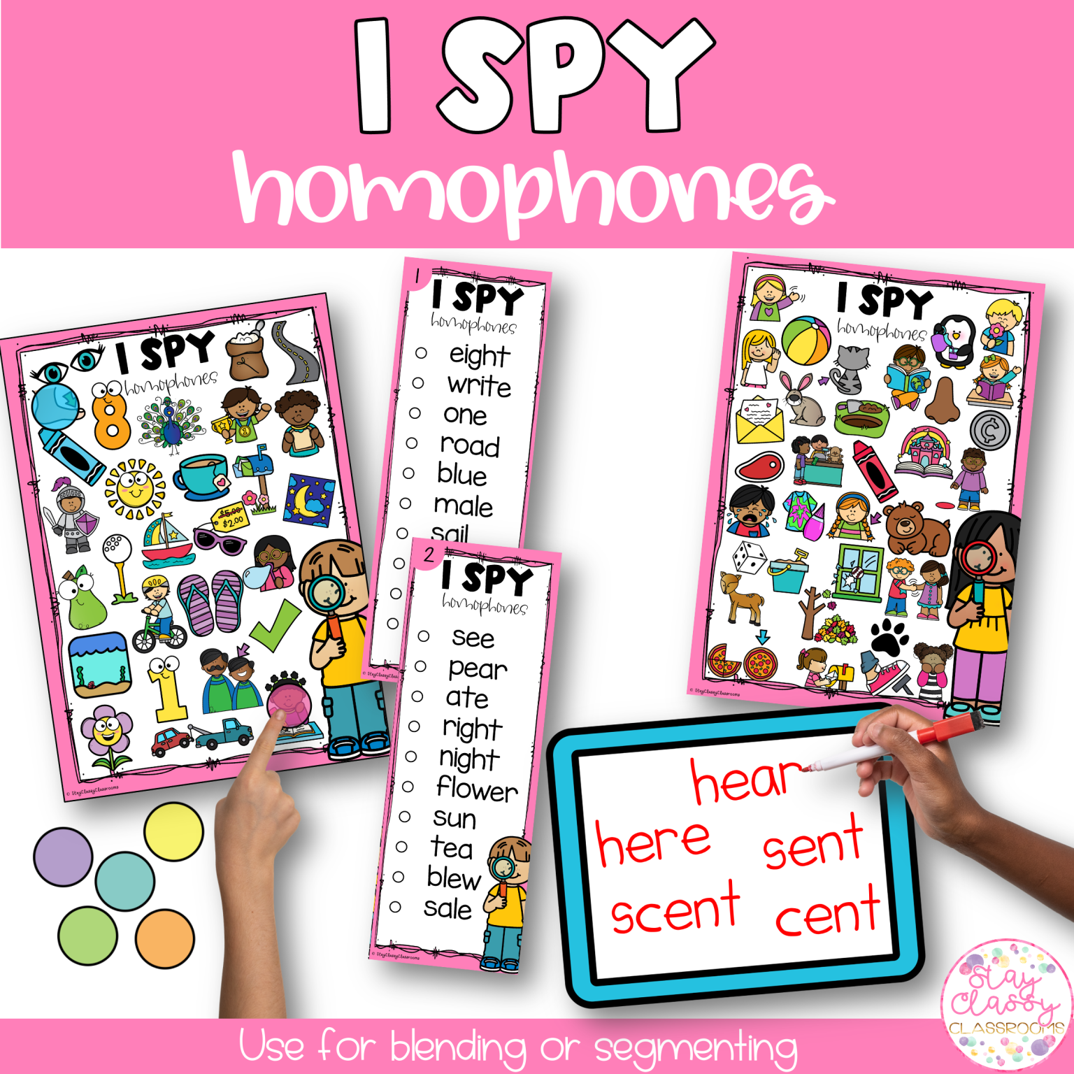 I Spy Homophones - Phonics Activity - Stay Classy Classrooms