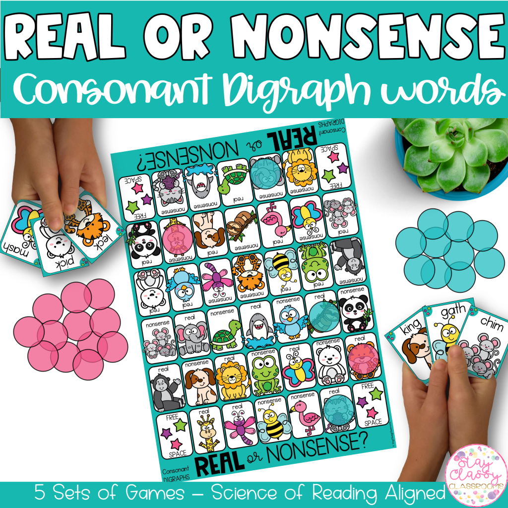 Real or Nonsense Game | Decodable Digraph Words - Stay Classy Classrooms