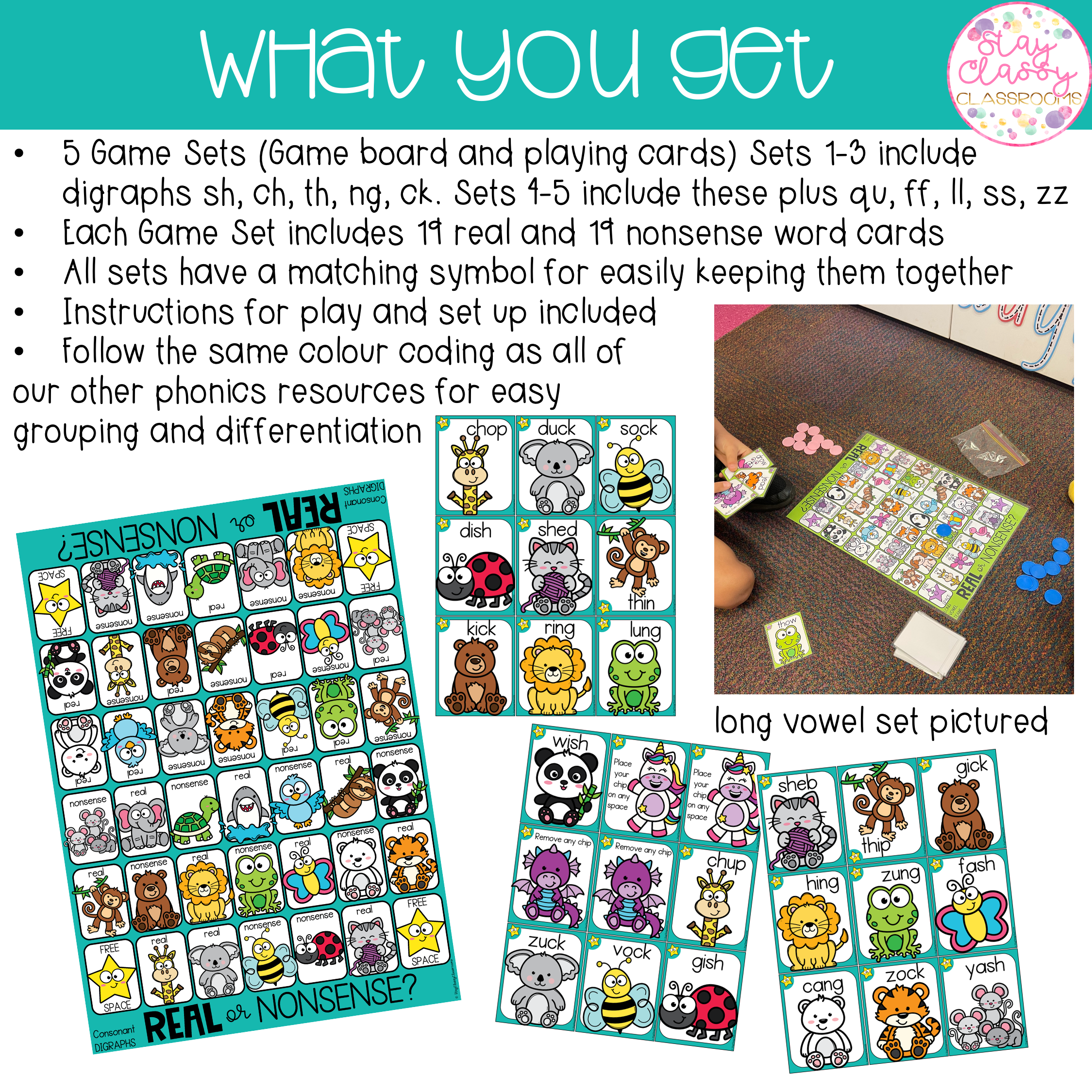 Real or Nonsense Game | Decodable Digraph Words - Stay Classy Classrooms