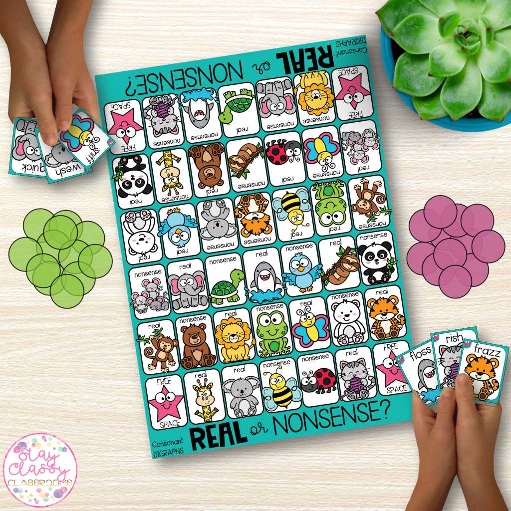 Real or Nonsense Game | Decodable Digraph Words - Stay Classy Classrooms