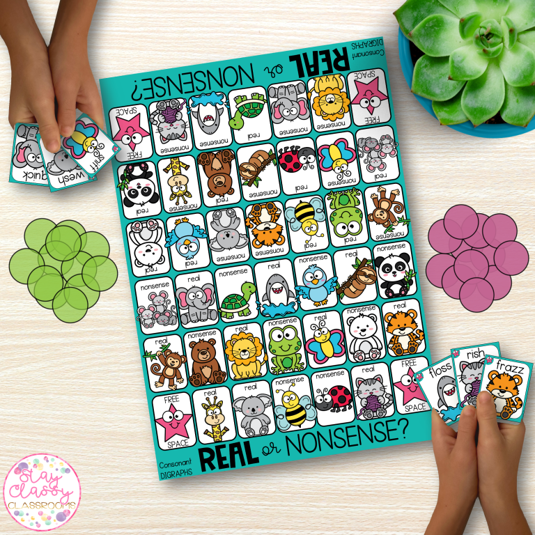 Real or Nonsense Game | Decodable Digraph Words - Stay Classy Classrooms
