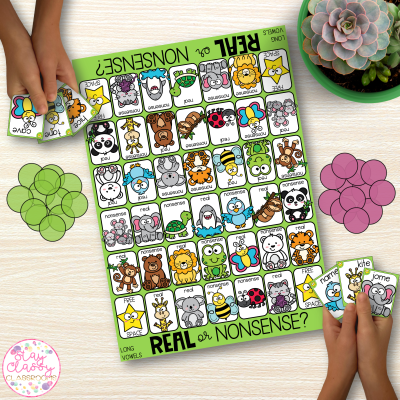 Real or Nonsense Game | Decodable Long Vowel Words - Stay Classy Classrooms