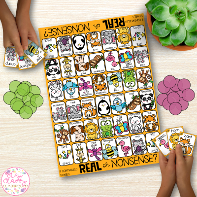 Real or Nonsense Game | Decodable R Controlled Vowels - Stay Classy ...