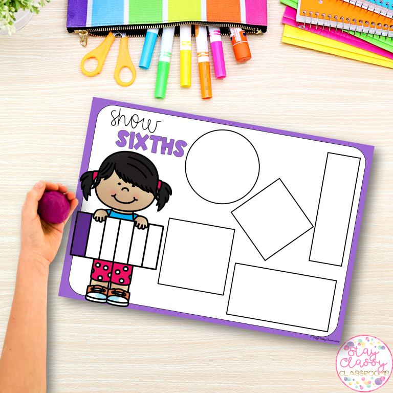 Fractions Playdough Mats - Stay Classy Classrooms