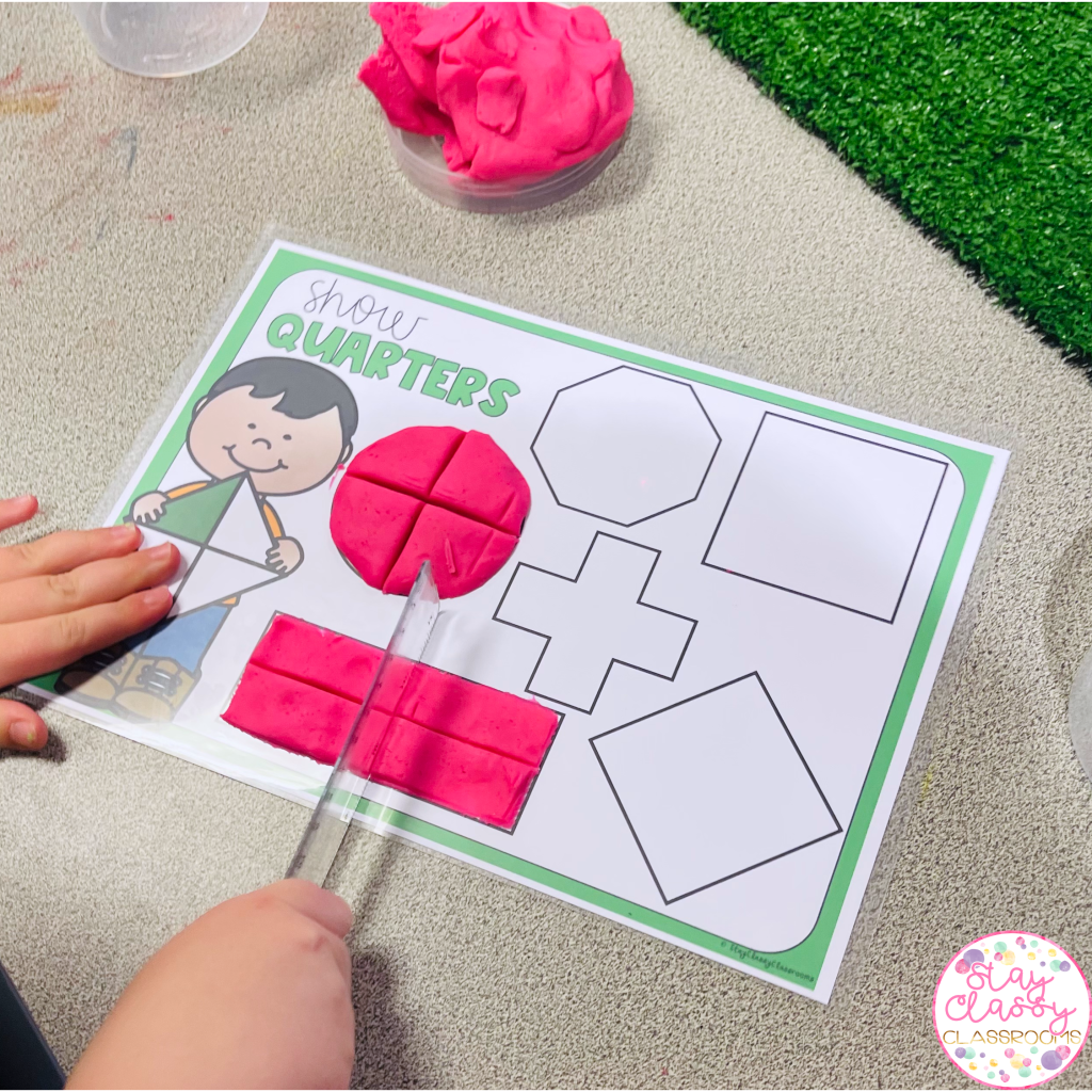 Fractions Playdough Mats - Stay Classy Classrooms