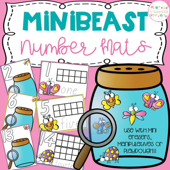 Insects Playdough Number Mats - Stay Classy Classrooms