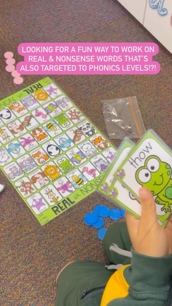 Real or Nonsense Words for Reading Development - Stay Classy Classrooms