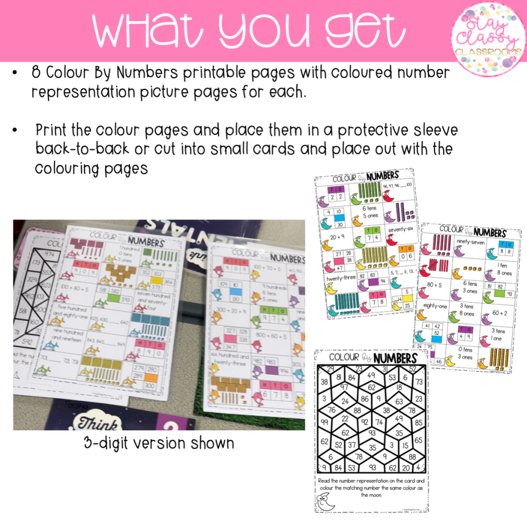 Colour by Numbers Printables | 2-Digit Numbers - Stay Classy Classrooms