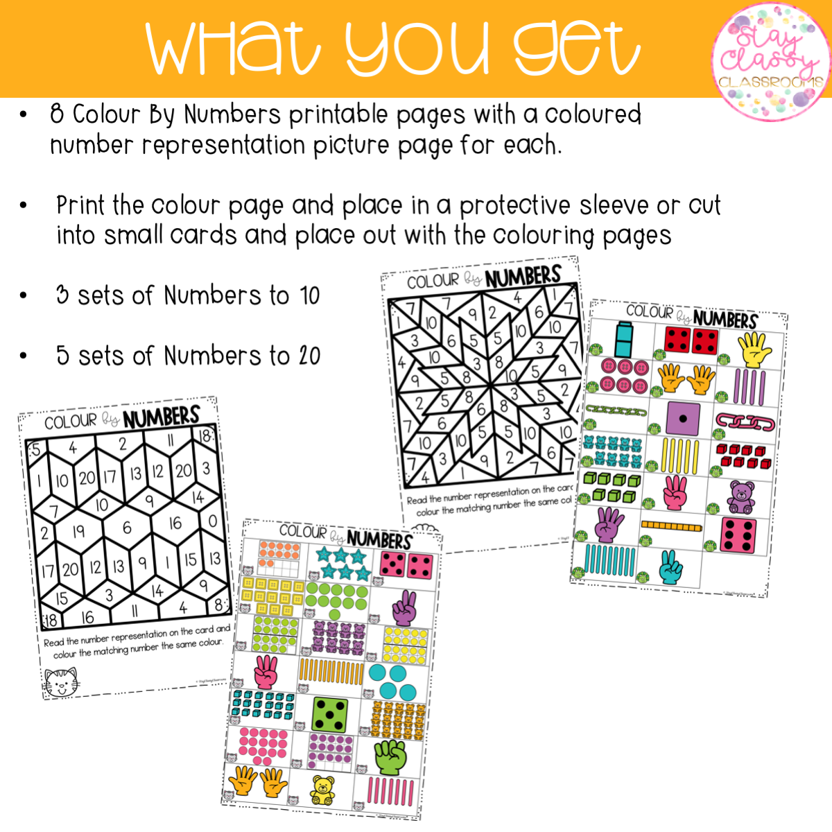 Colour by Numbers Printables | Numbers to 20 - Stay Classy Classrooms