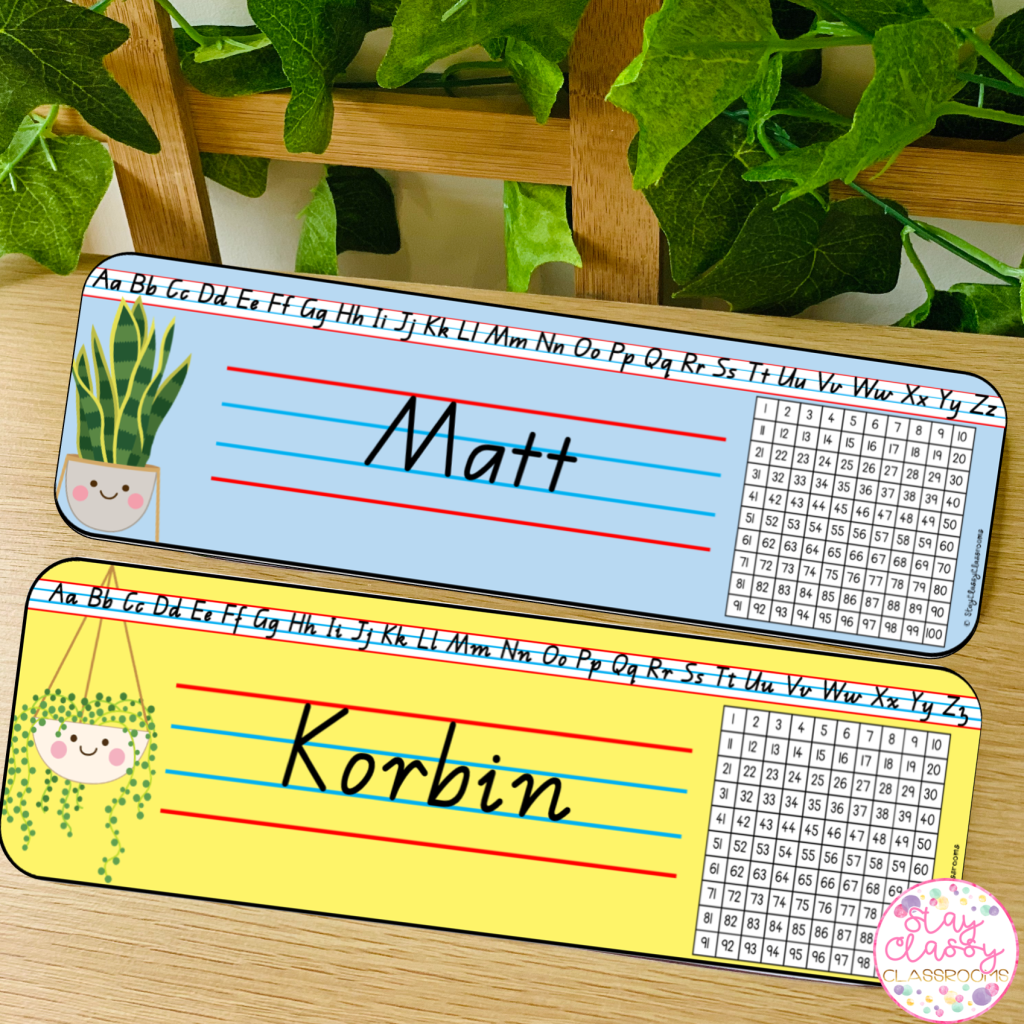 PLANTS | Editable Desk Plates - Stay Classy Classrooms