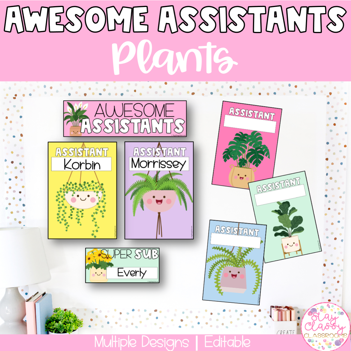Awesome Assistants | Plants | Classroom Jobs Helpers Chart - Stay ...