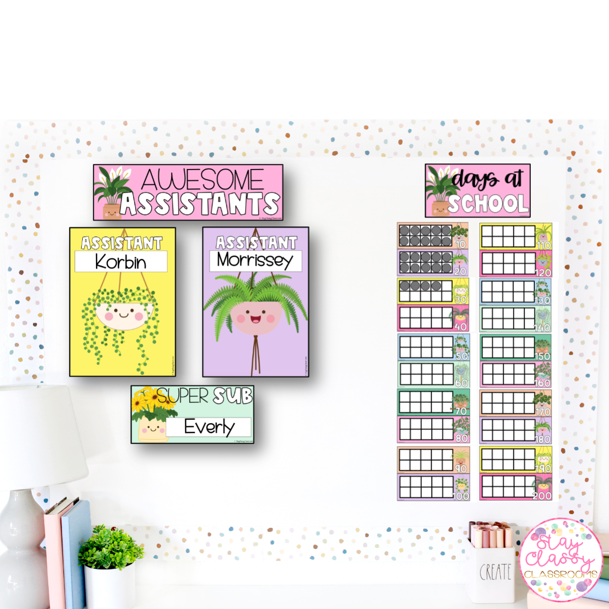Awesome Assistants | Plants | Classroom Jobs Helpers Chart - Stay ...