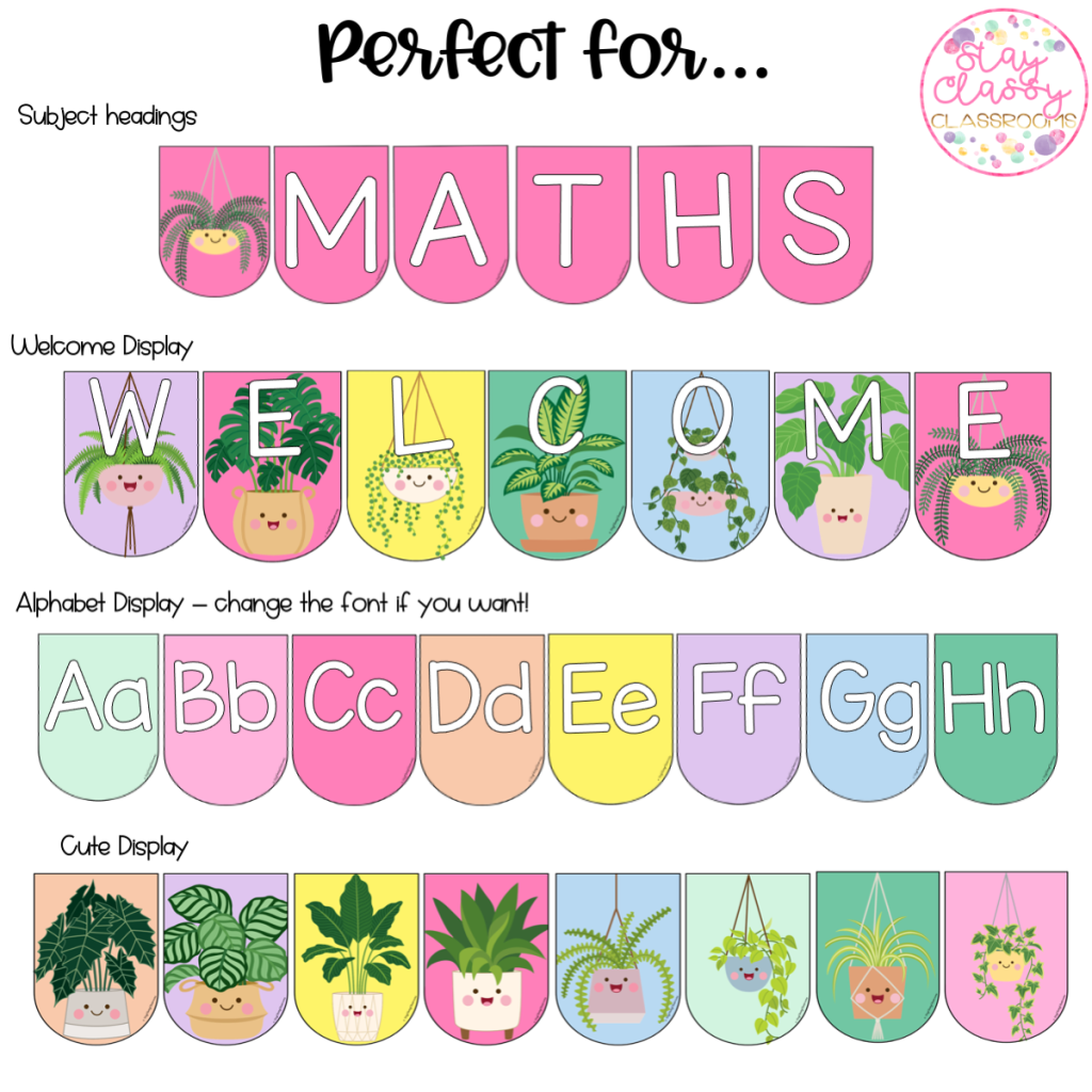 PLANTS Editable Bunting | Classroom Decor - Stay Classy Classrooms