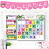 Classroom Calendar, Weather Display & Flip Calendar | Editable | Plants ...