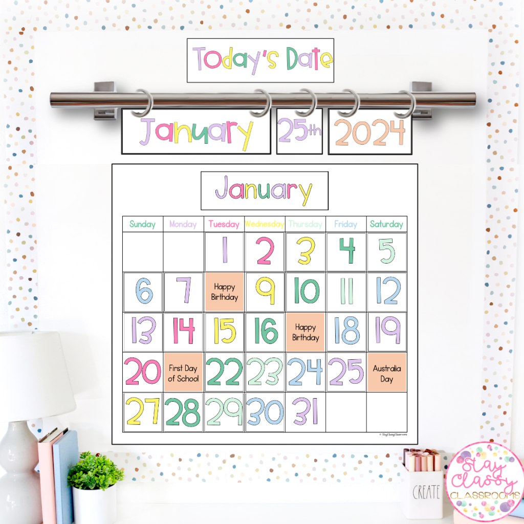 Classroom Calendar, Weather Display & Flip Calendar | Editable | Plants ...