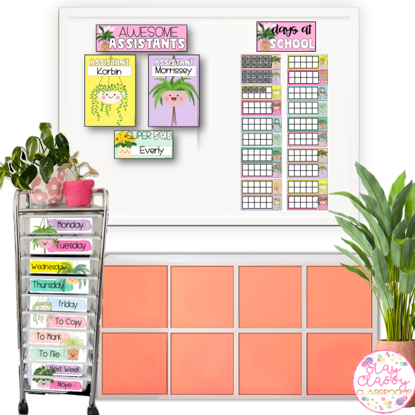 Teacher Trolley Labels | 10 Drawer Cart Labels | PLANTS | Editable ...