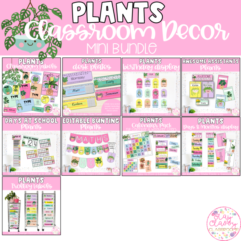 PLANTS Classroom Decor MINI BUNDLE - Stay Classy Classrooms