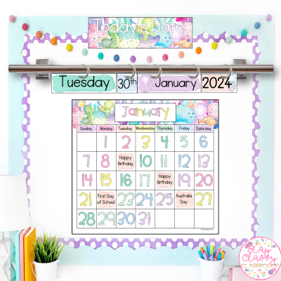 Classroom Calendar, Weather Display & Flip Calendar | Editable ...