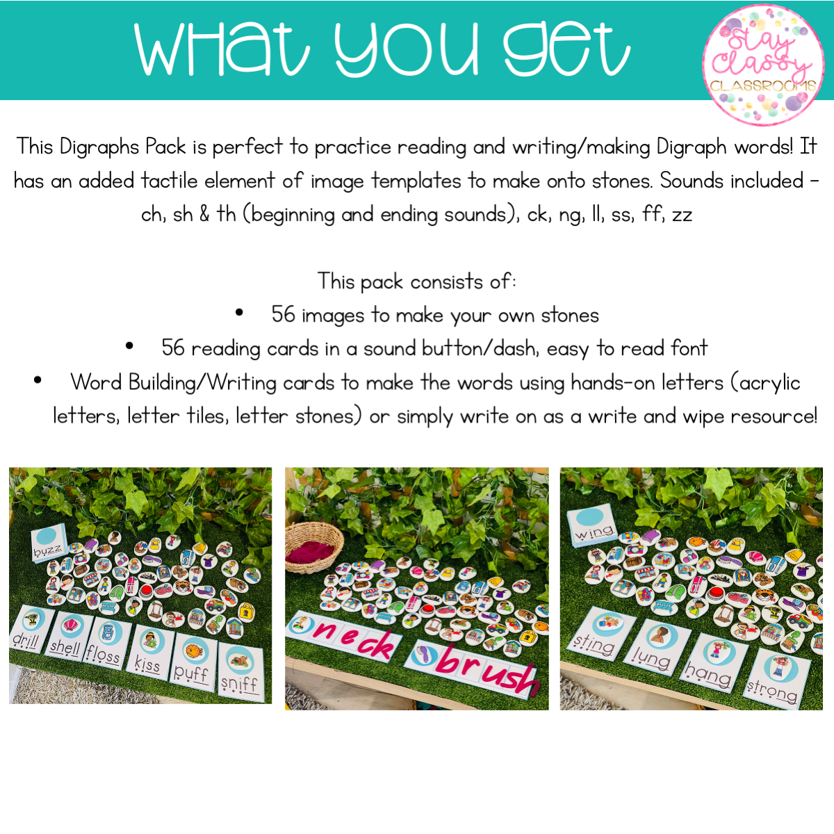 Digraphs Story Stone Pack | Printable - Stay Classy Classrooms