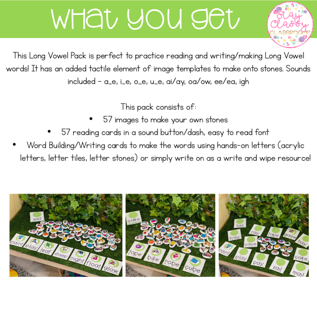 Long Vowels Story Stone Pack | Printable - Stay Classy Classrooms