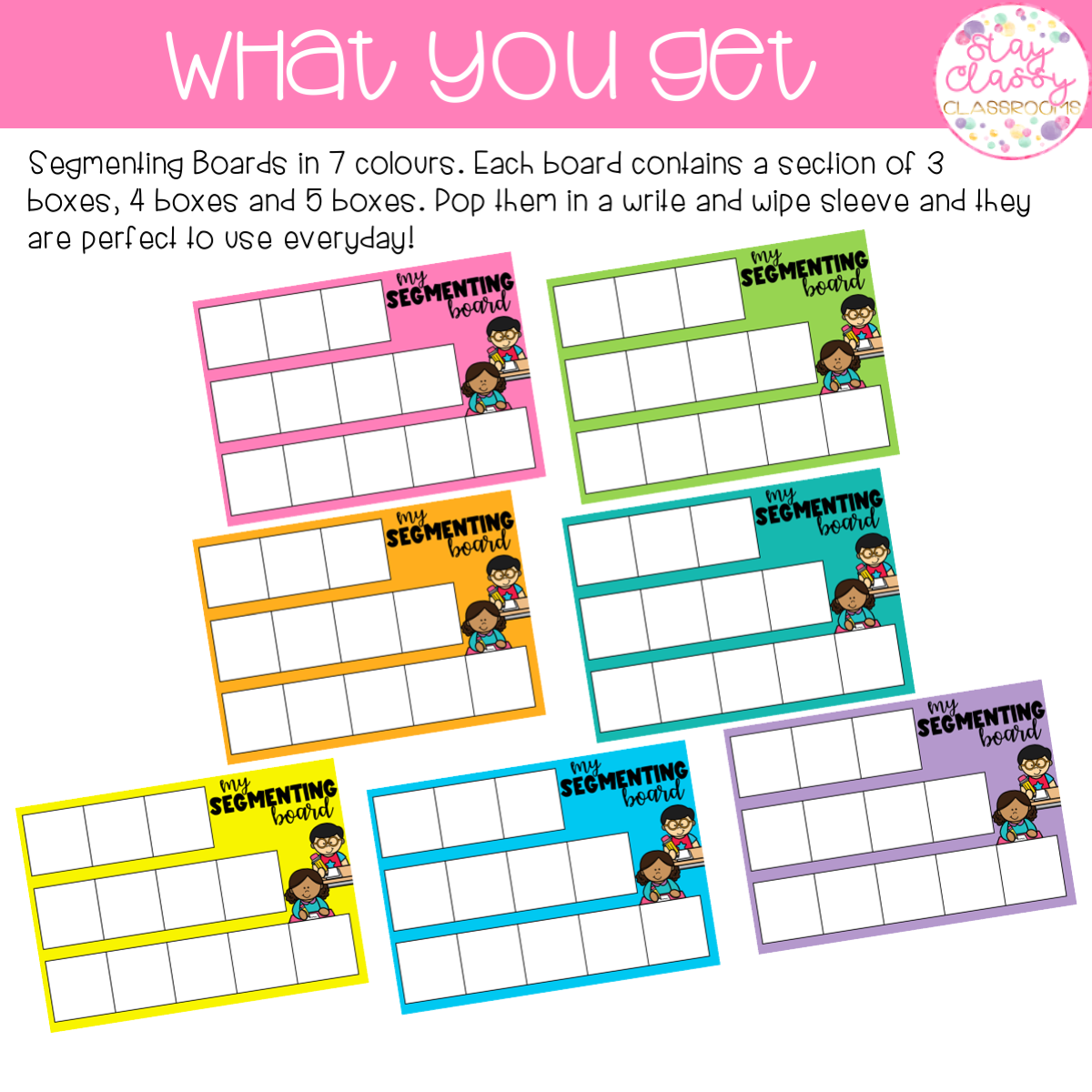 Segmenting Boards - Stay Classy Classrooms