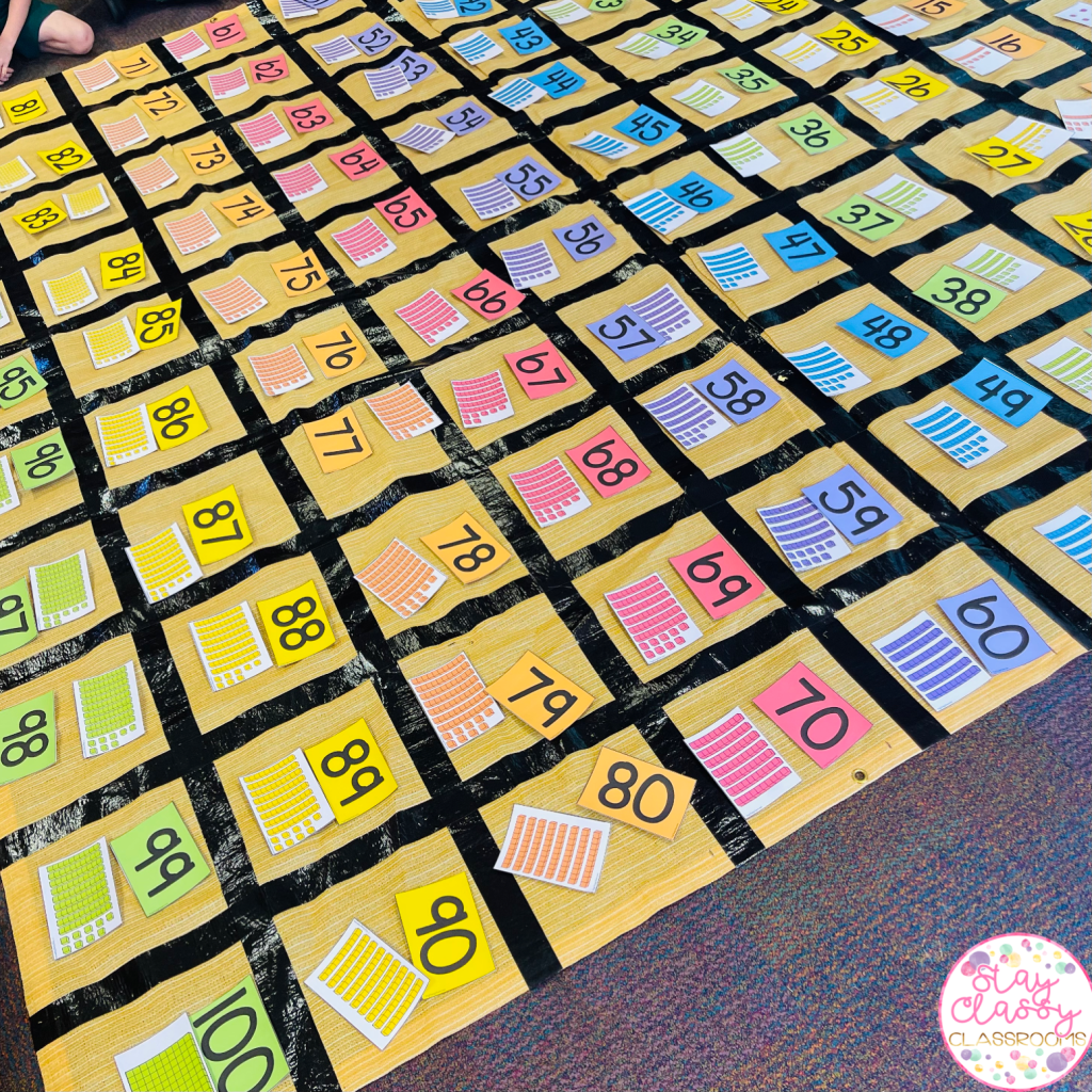 Giant 100 Board Numbers to 100 | Numbers, Words, MAB Representations ...