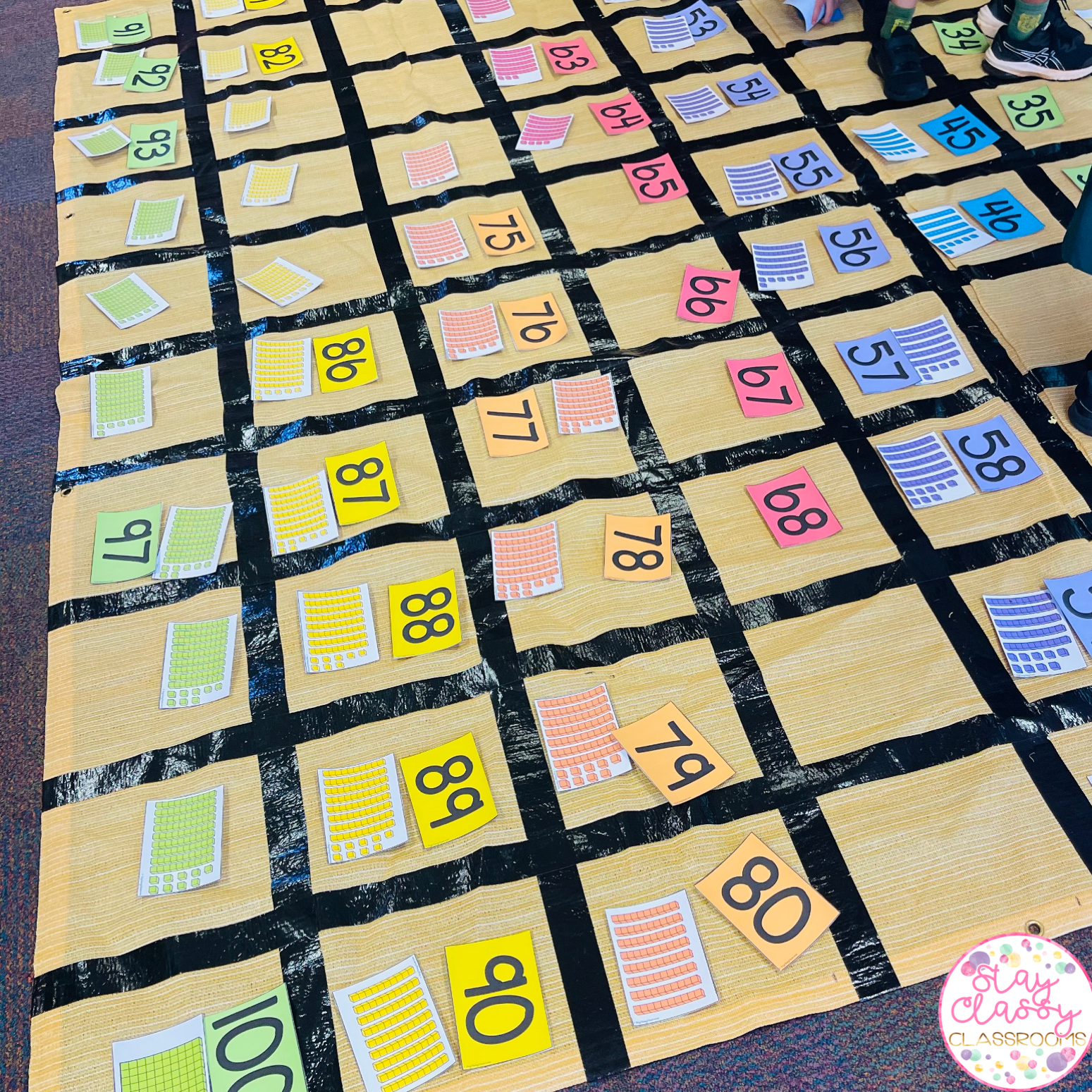 Giant 100 Board Numbers to 100 | Numbers, Words, MAB Representations ...