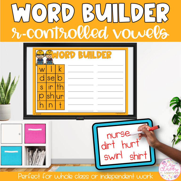Word Builder Mats | Decodable R Controlled Vowels - Stay Classy Classrooms